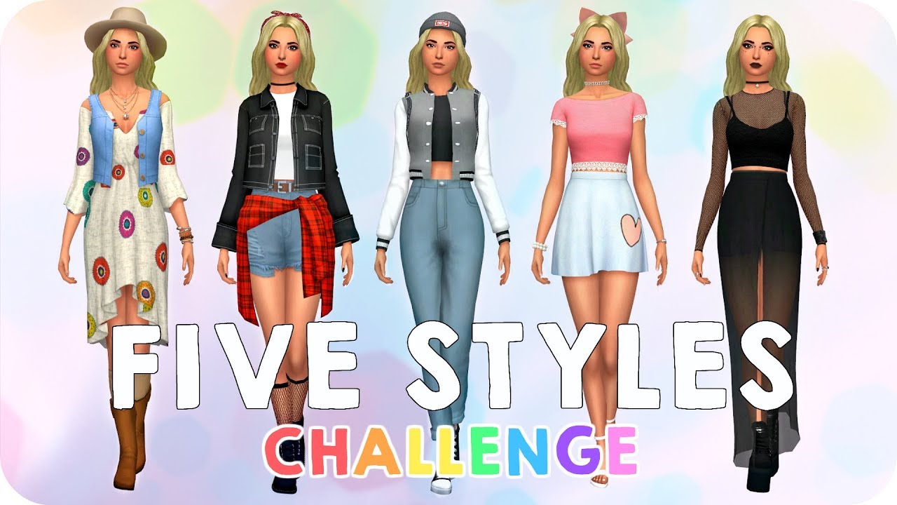 FIVE STYLES CHALLENGE | Sims 4 Create A Sim Challenge - YouTube