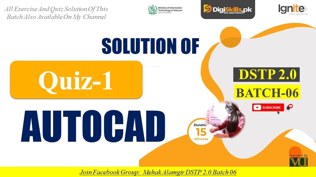 autocad quiz 1 batch 06 | dstp 2.0 batch 06 autocad quiz 1 - YouTube