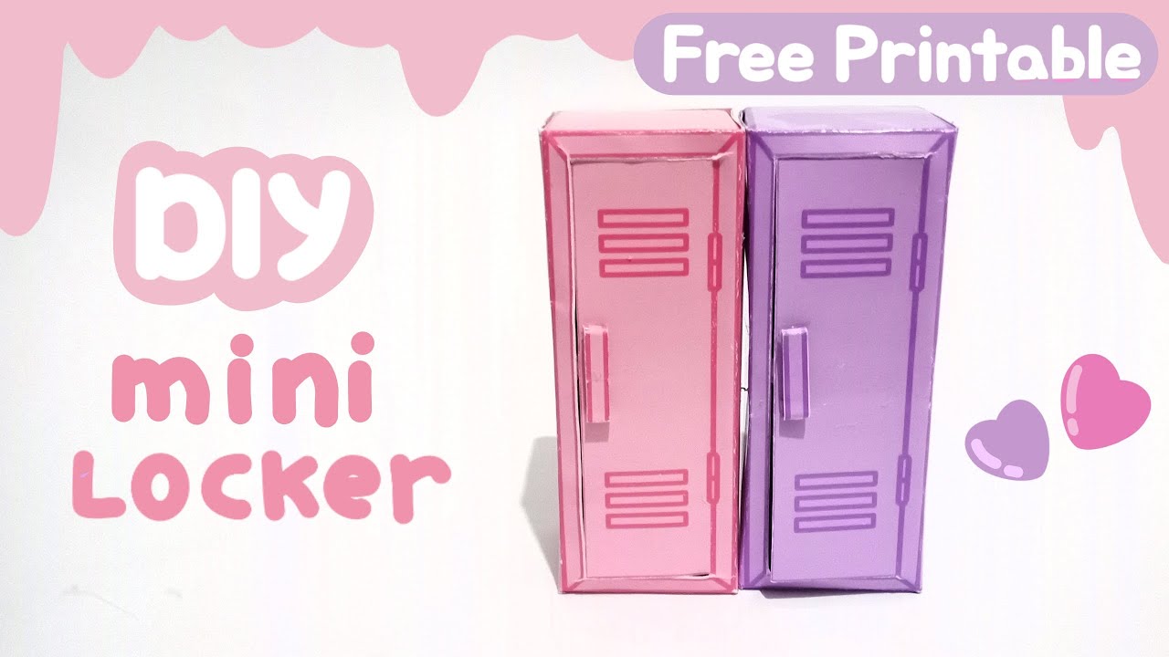 DIY Mini School Locker | Locker Mini #miniaturelocker #deskrorganizer # ...
