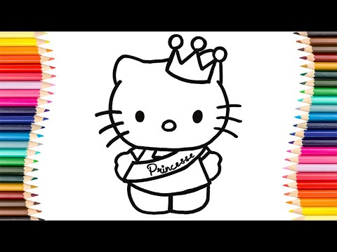 How to draw Hello Kitty PRINCESS. Easy step by step drawing. - YouTube