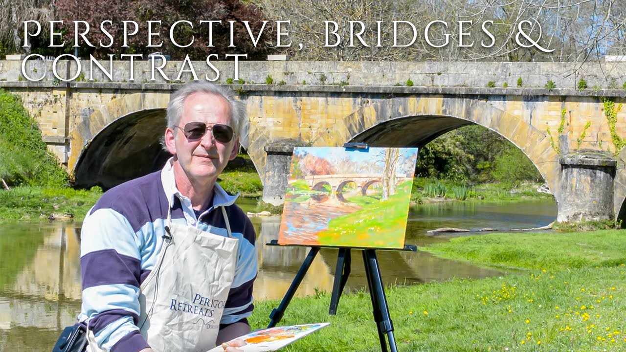 Getting your perspective right when painting a bridge - Acrylics ...
