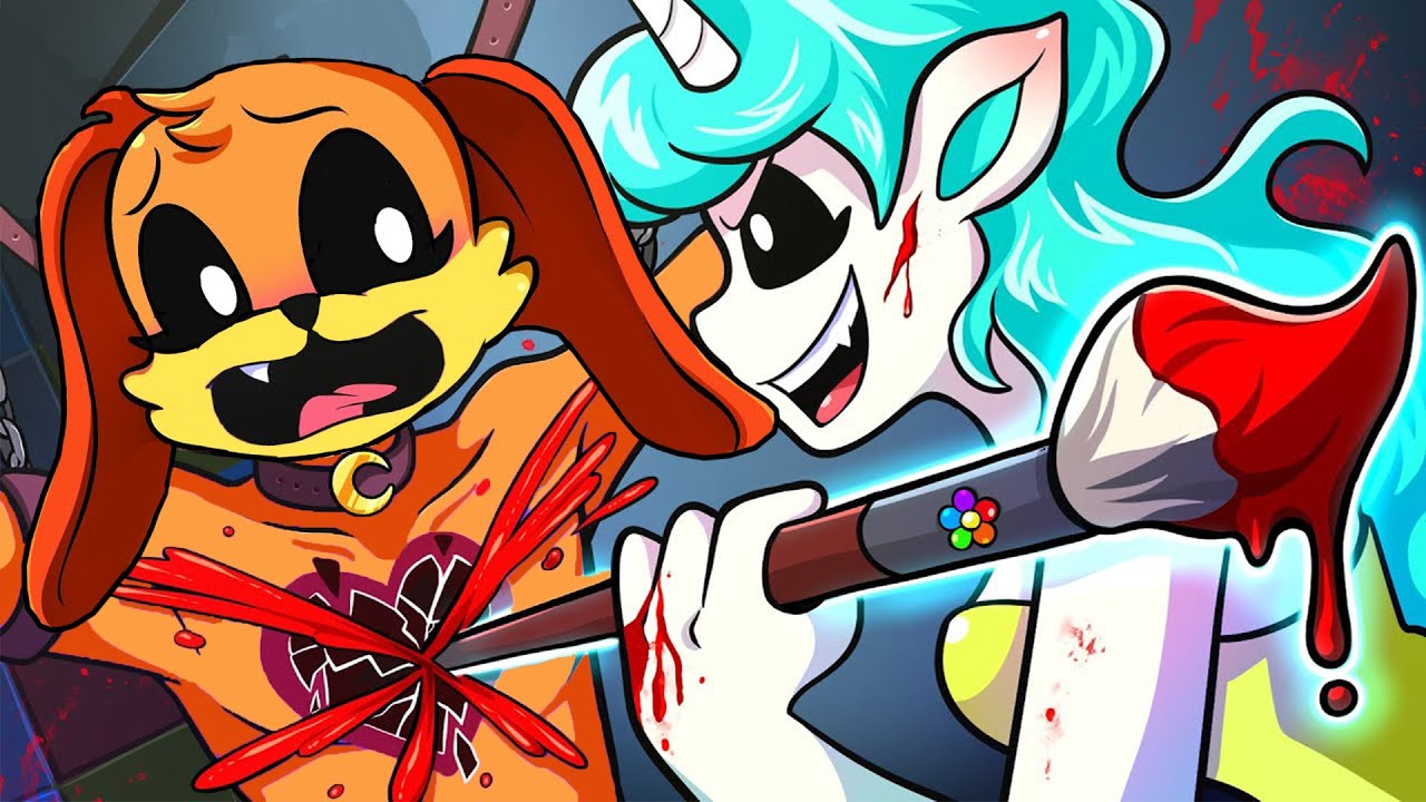 Craftycorn defeats villains with a brush | Craftycorn attacks Dogday ...