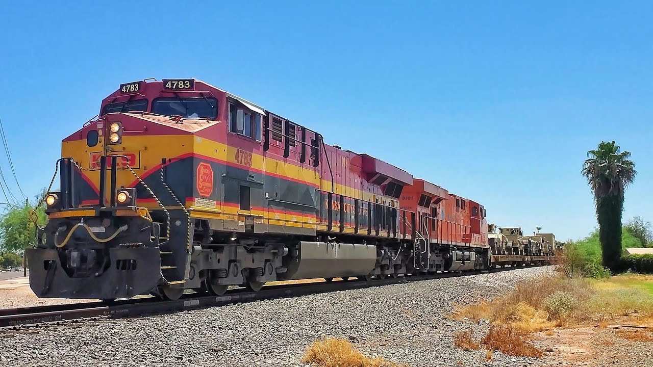 Rare UP Military train with KCS leader and Canadian Pacific 8781 in ...