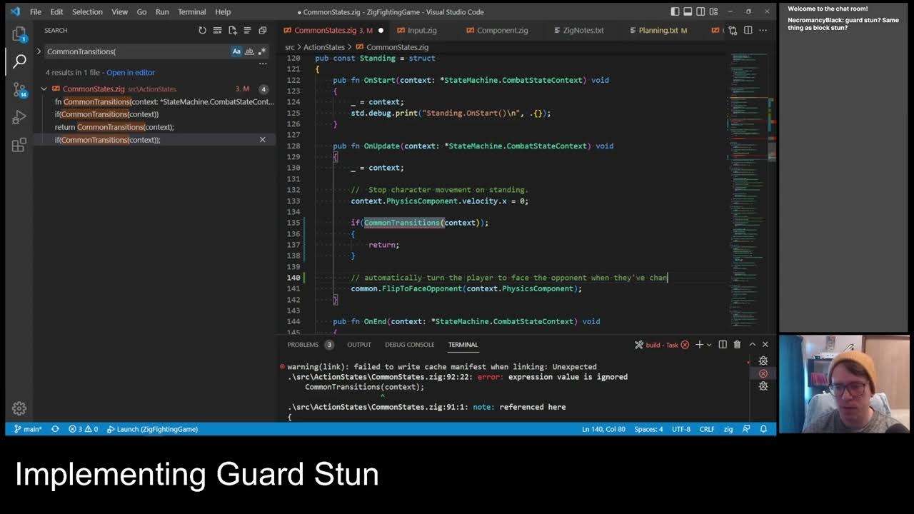 Zig Fighting Game - Implementing Guarding and Guard Stun - YouTube