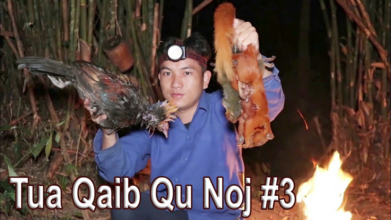 laij hav zoov hau qaib qu noj hmo qab kawg li ต้นไก่ป่ากีนแชบๆ - YouTube