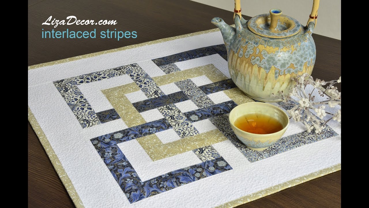 Patchwork tutorial Interlaced Stripes - LizaDecor.com NEONE Ruler - YouTube