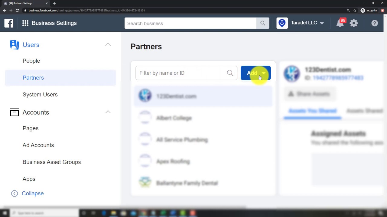 How to Grant Facebook Partner Access - YouTube