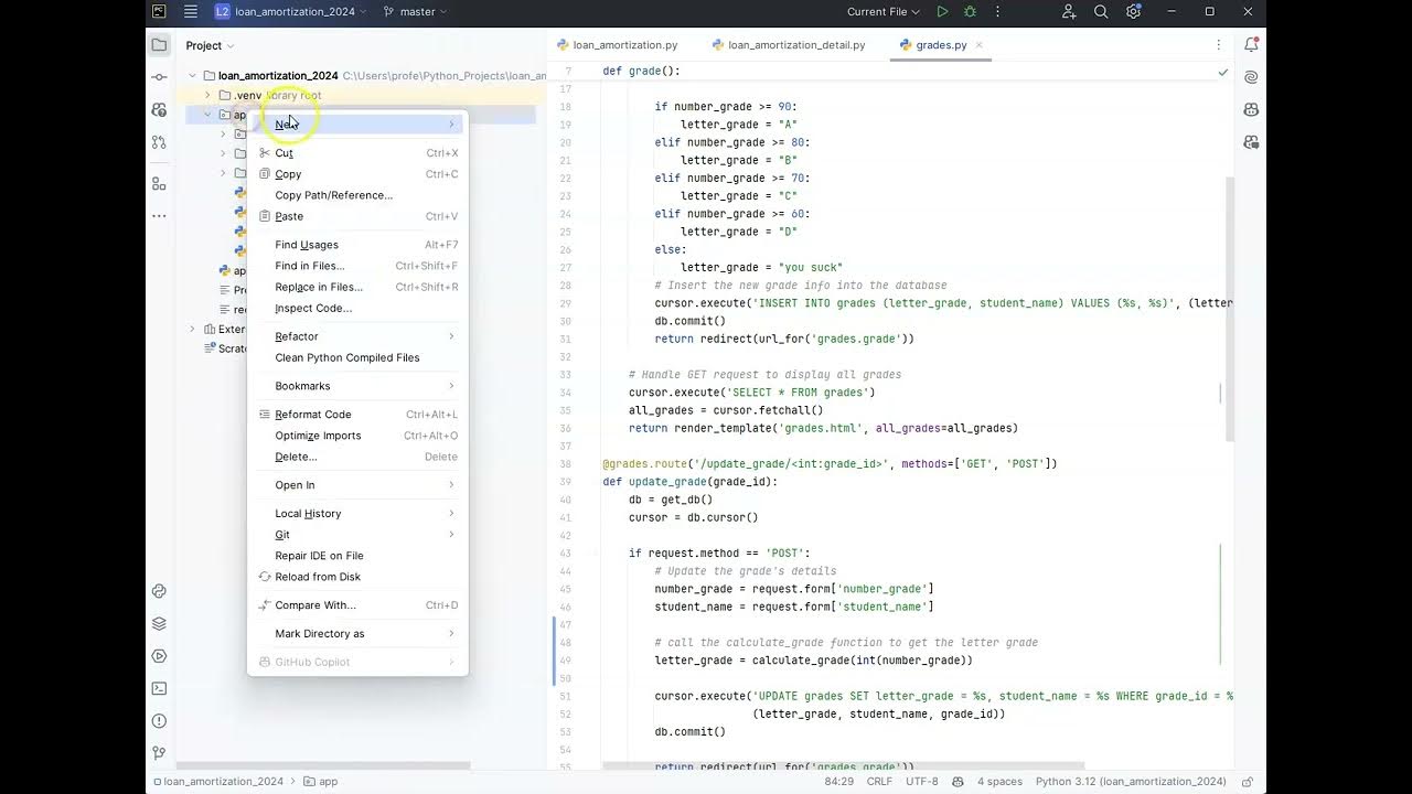 Python Functions in Action: Loan & Grades Examples in PyCharm - YouTube