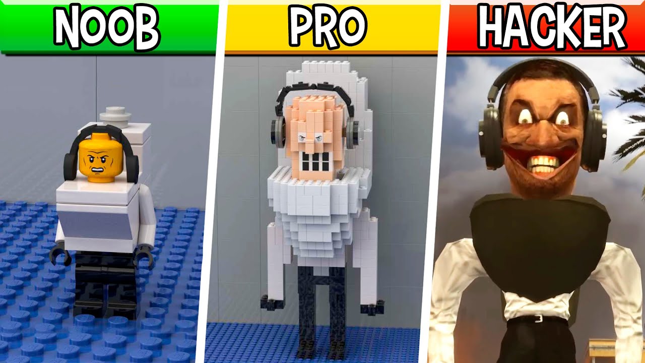 Lego Upgraded Skibidi Mutant Noob Pro Hacker Skibidi Toilet