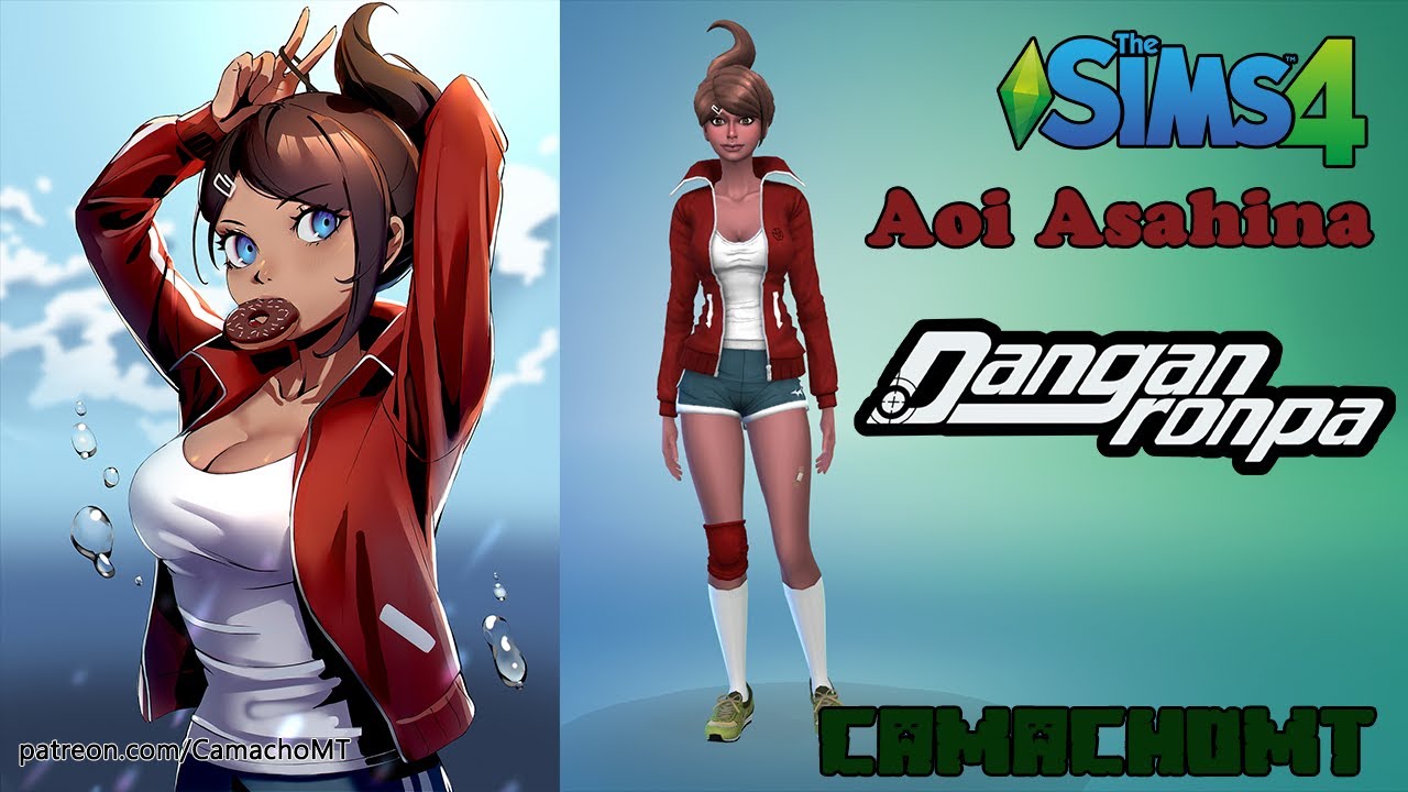Aoi Asahina | Danganronpa | Sims 4 | - YouTube