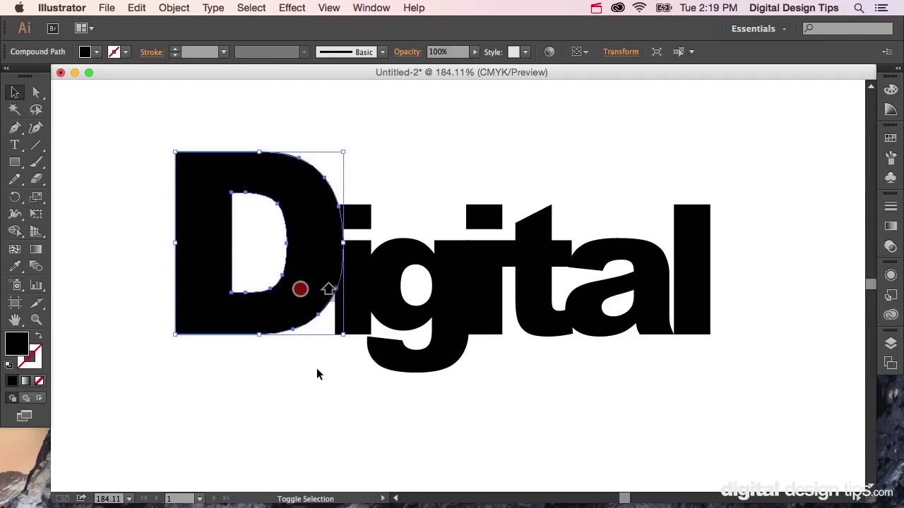 How to Create Outlines in Adobe Illustrator convert text to shapes ...