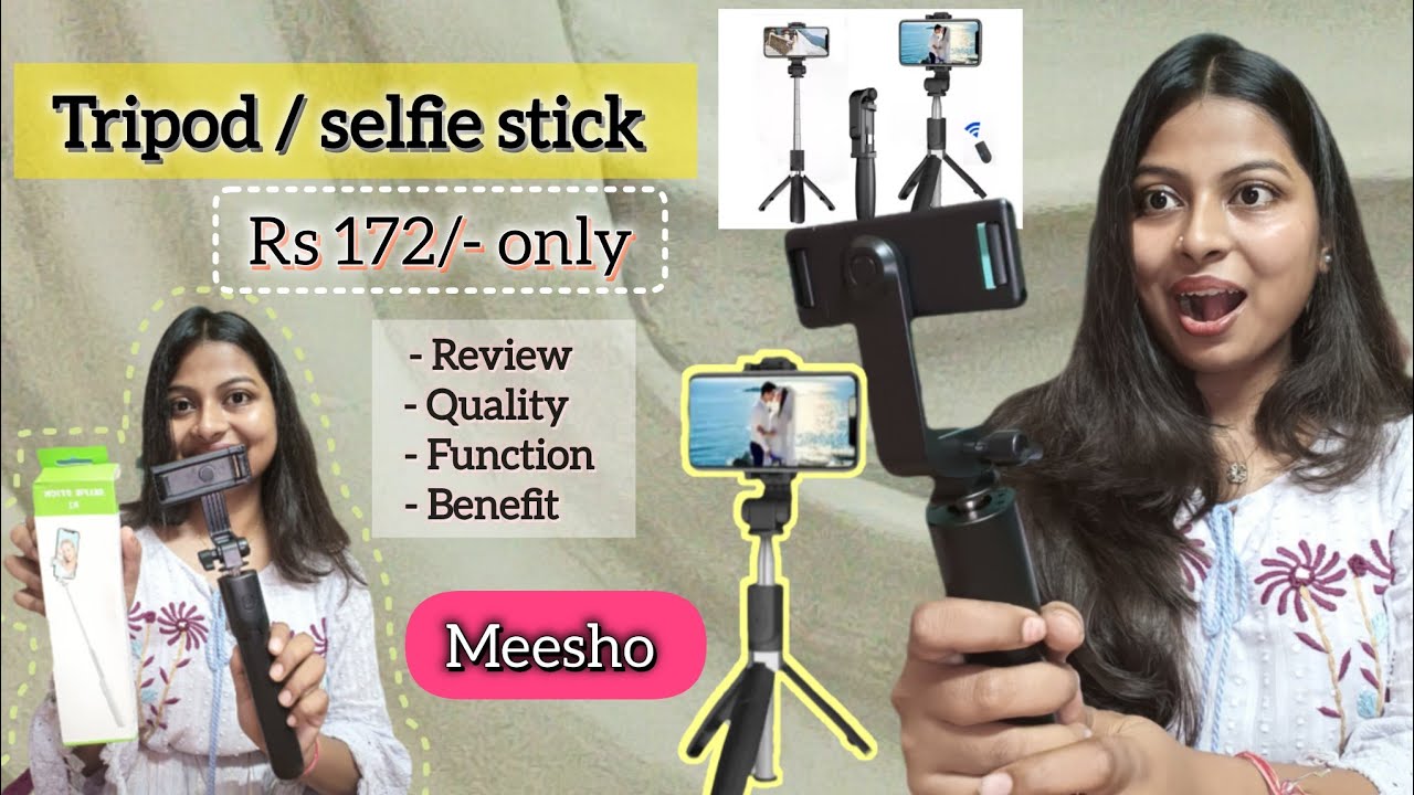Tripod from MEESHO RS 172/- ... 5 FUNCTIONS of this tripod ll wireless ...