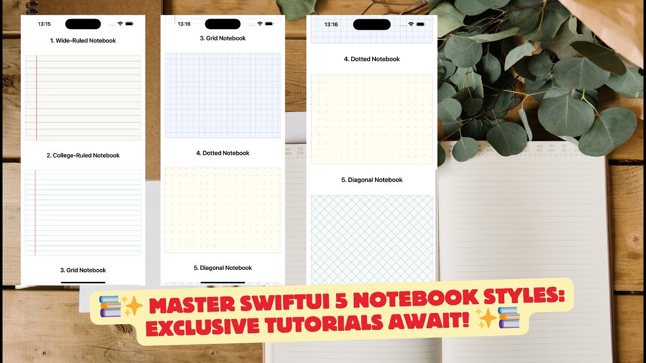 📚 Master SwiftUI 5 Notebook Styles: Exclusive Tutorials Await! 📚 - YouTube