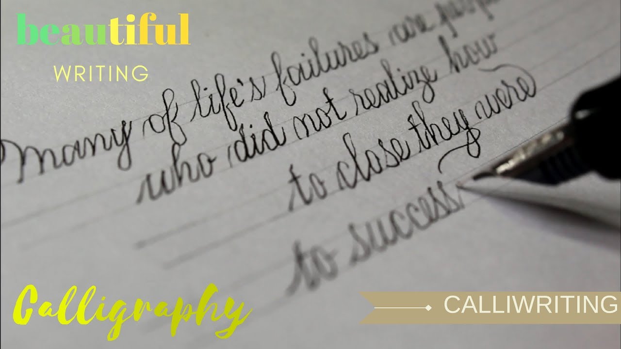 Beautiful writing with pen || calligraphy writing with fountain pen ...