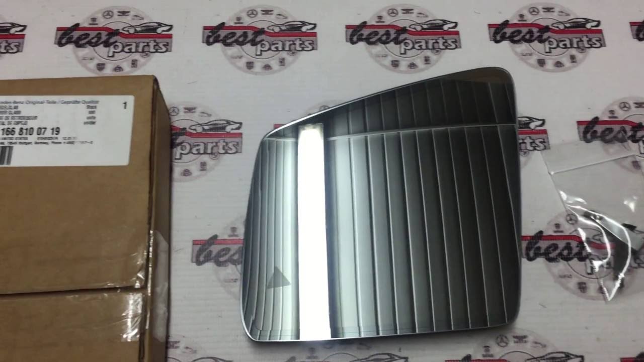 A1668100719. Стекло зеркала левый Mercedes ML/GLE W164/W166 / GL/GLS ...