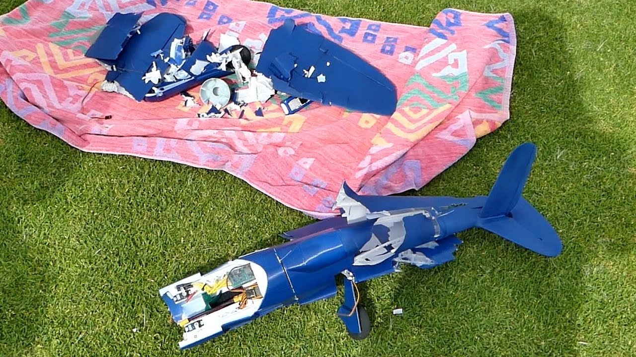 RC 3d-printed Sea Fury flight and spectacular crash - YouTube