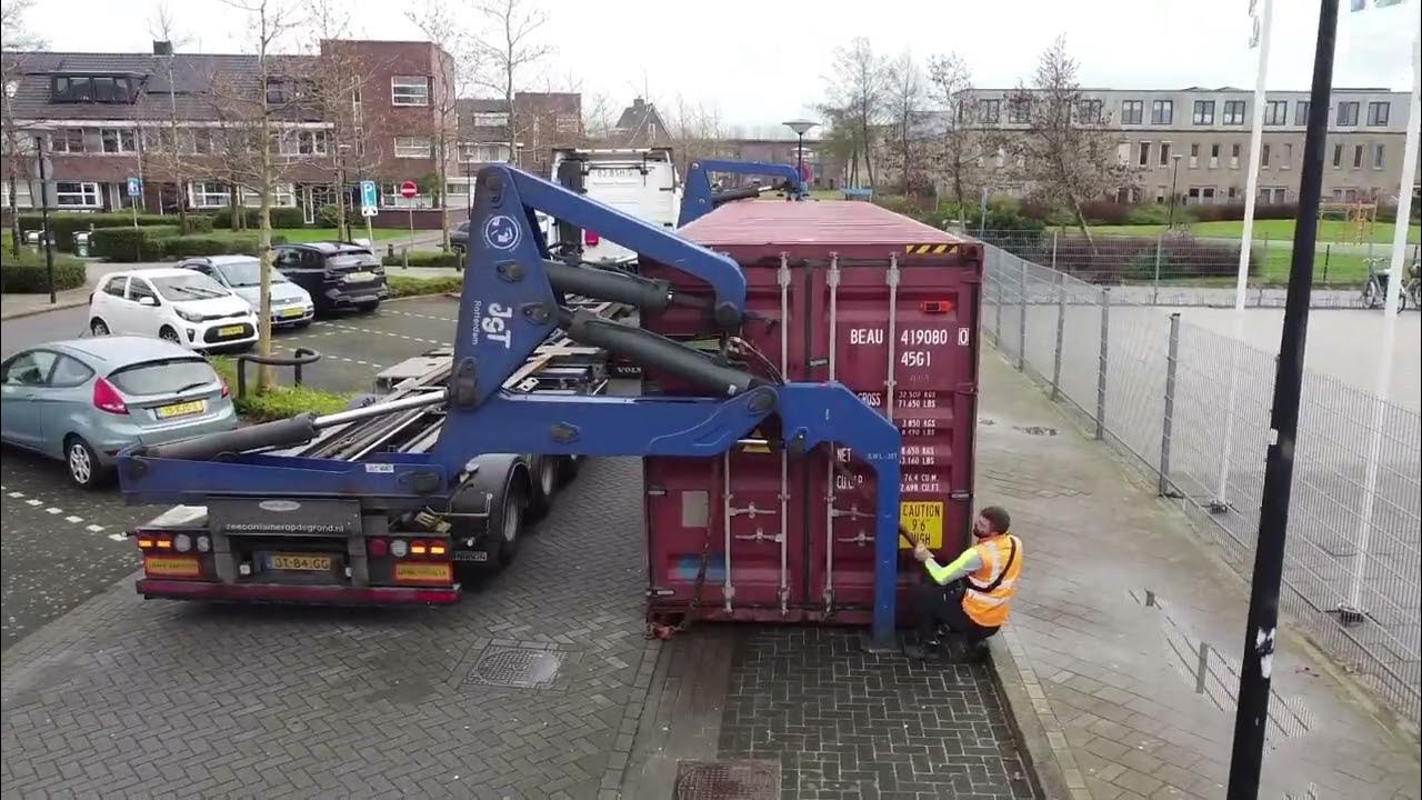 Pick up 40ft HC Container JgT Rotterdam - YouTube
