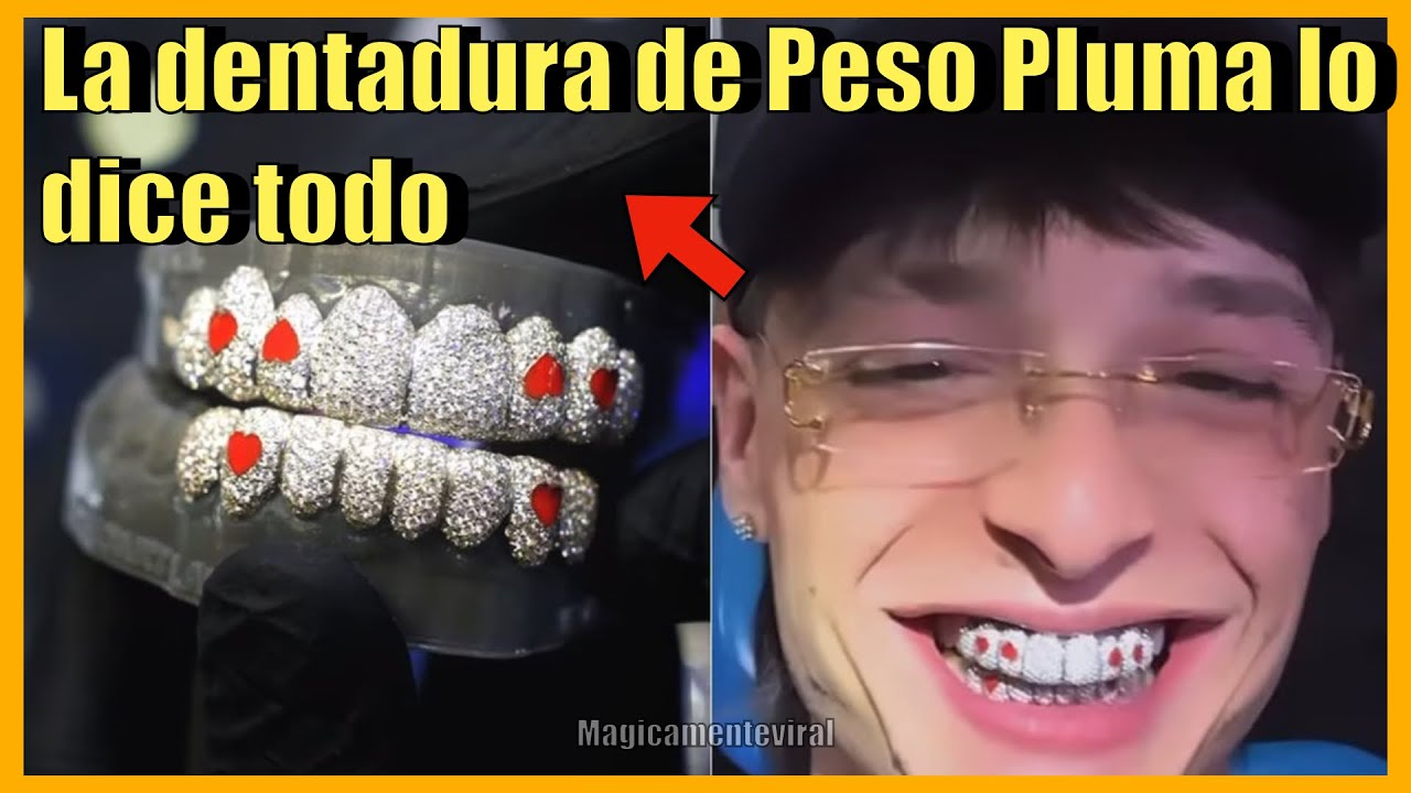 ¿Por qué Peso Pluma luce dentadura de diamantes? 🤔 - YouTube