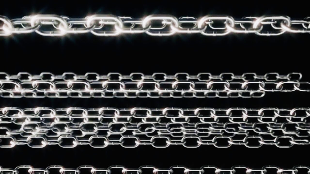 3D Chrome metal chain Animation Background video , No Copyright ...