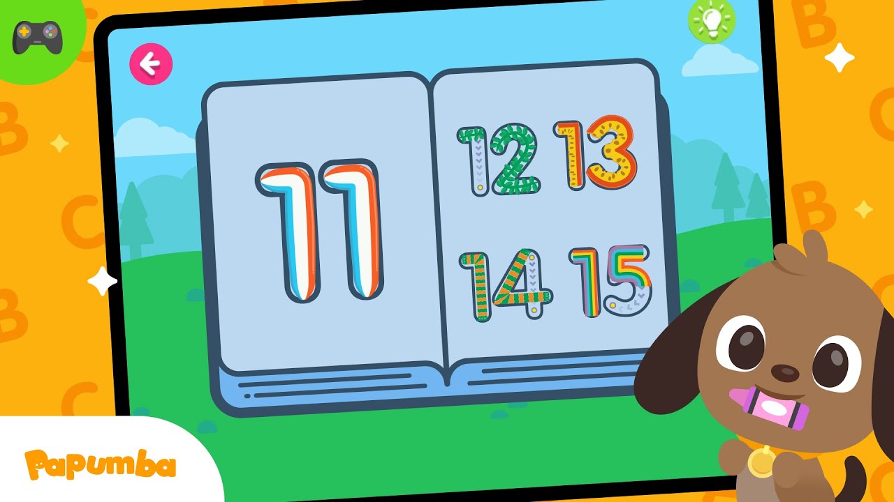 LEARN HOW TO TRACE NUMBERS: 11, 12, 13, 14, 15 🔢🎮 | Games to write ...