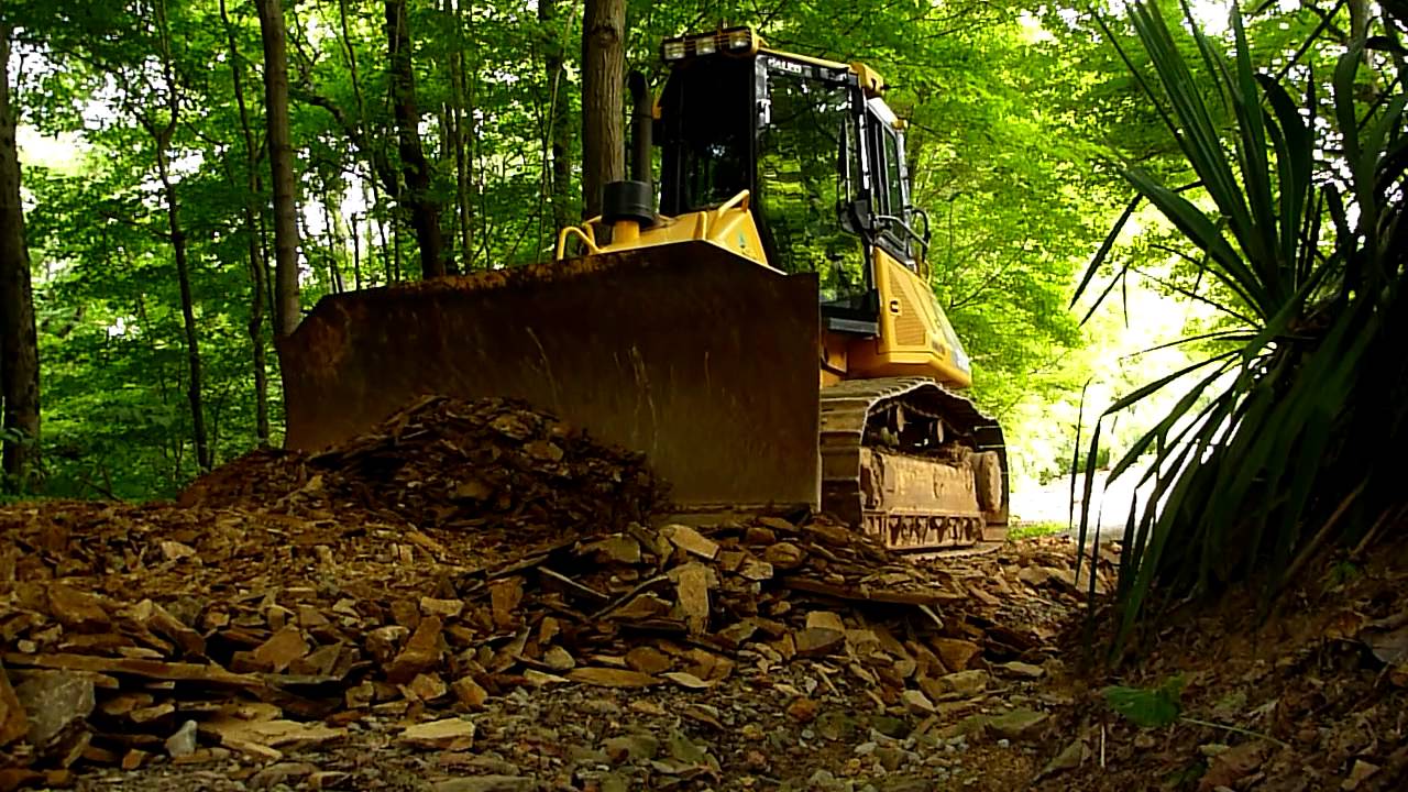 Dozer Grading Driveway - YouTube