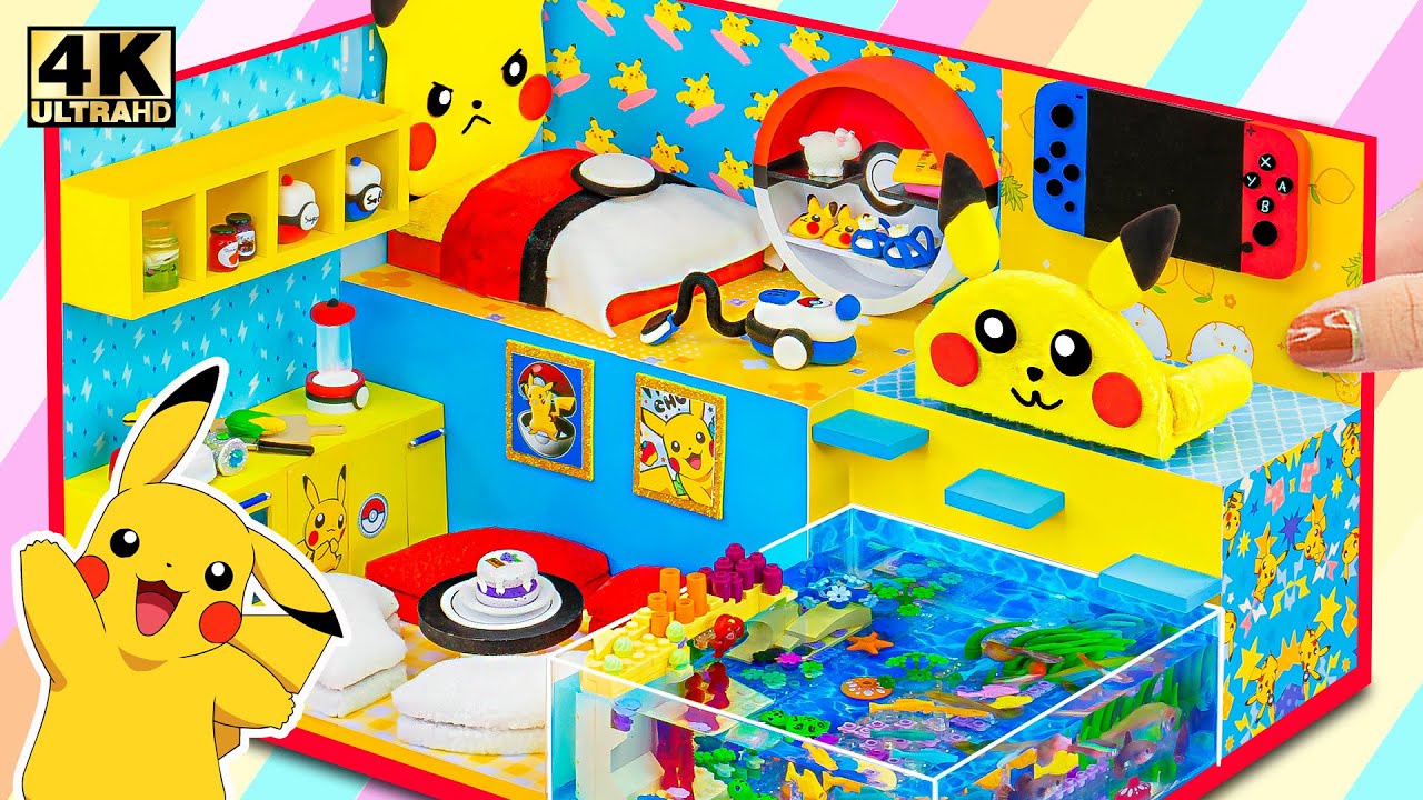 20 Days Build Miniature Amazing Pikachu House & DIY Mini LEGO Aquarium ...