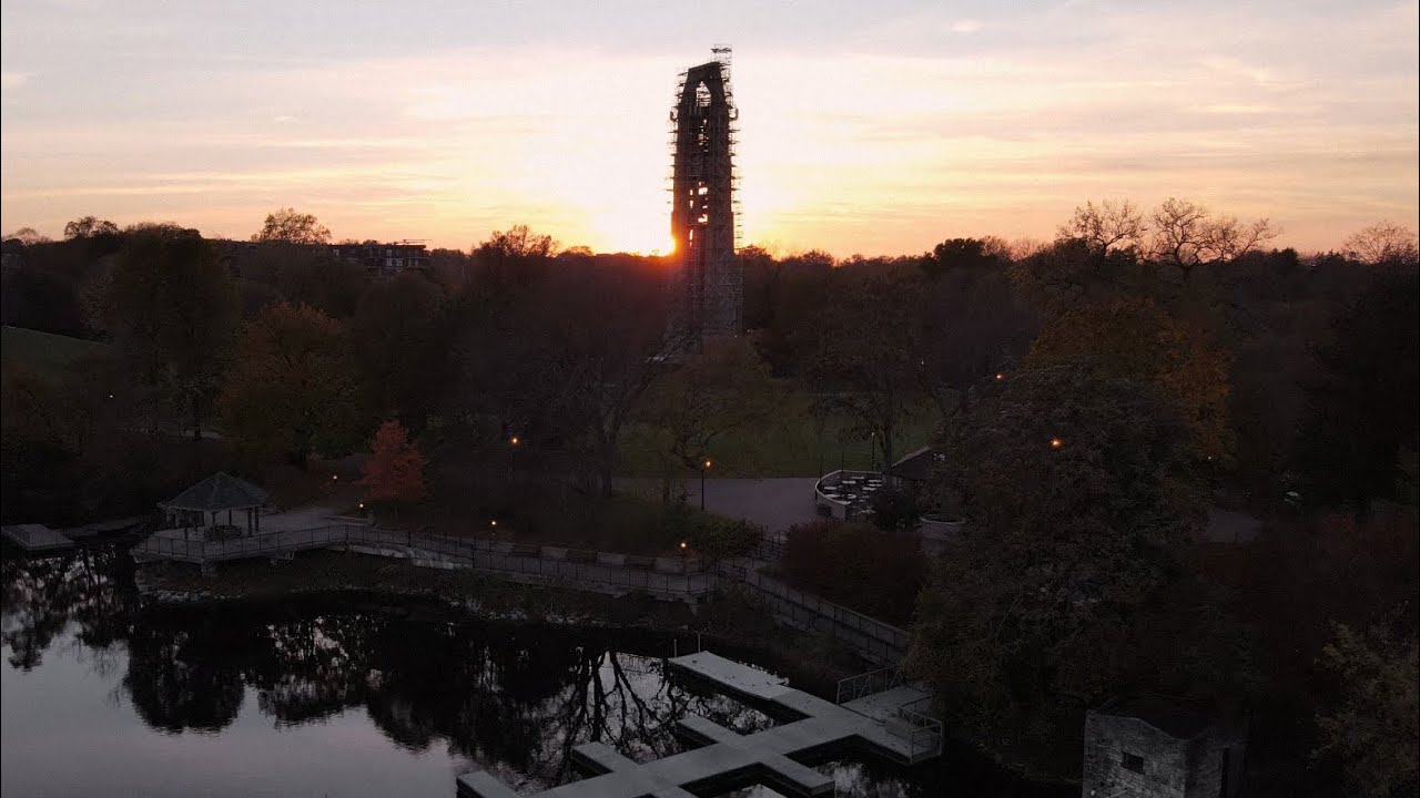 Drone Footage: The city of Naperville, IL | Centennial Beach in the ...