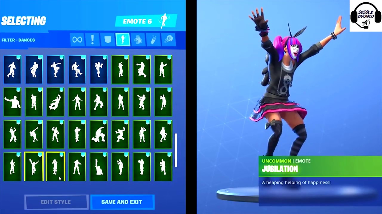 Fortnite Season 7 Lace Skin All Dances and Emotes Fortnite Tüm Danslar ...