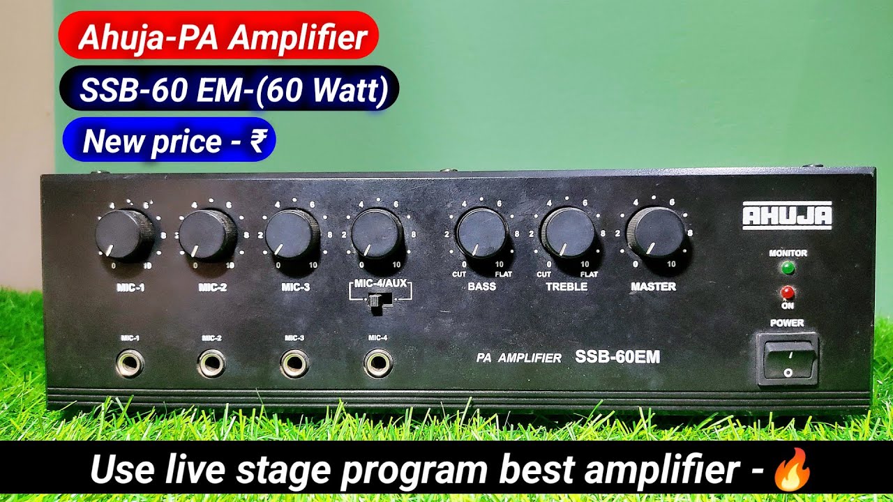 Ahuja SSB-60 EM-(60 watt) PA Amplifier full review and price details ...