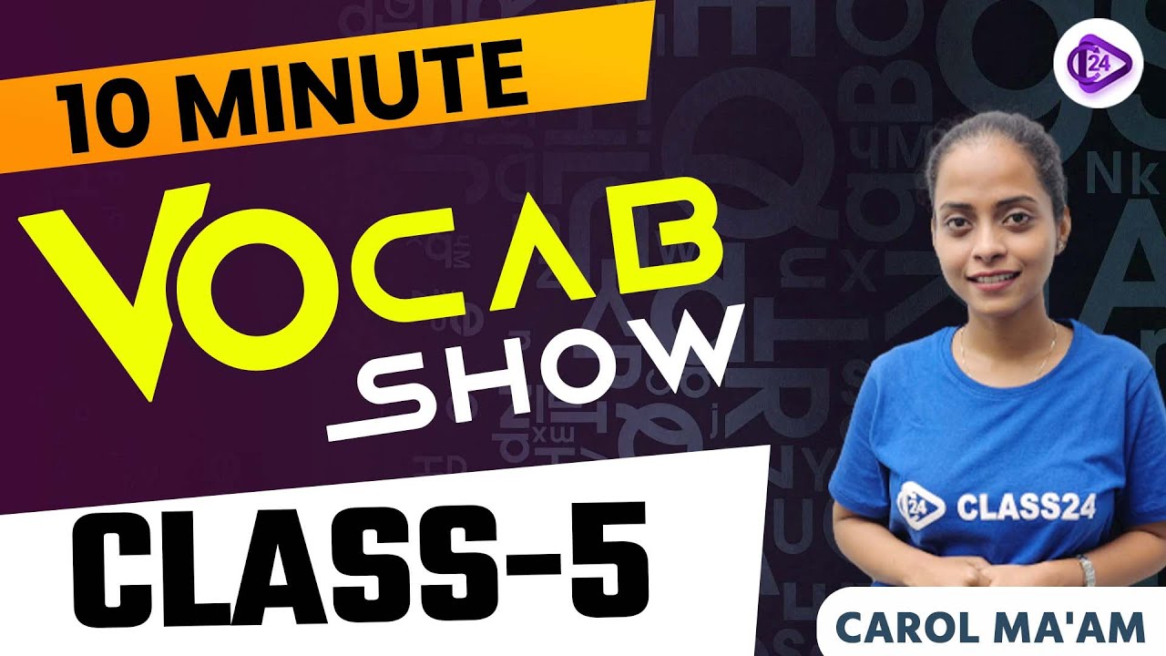 10 Minute Vocab Show | English for All SSC Exam | English by Carol Ma ...
