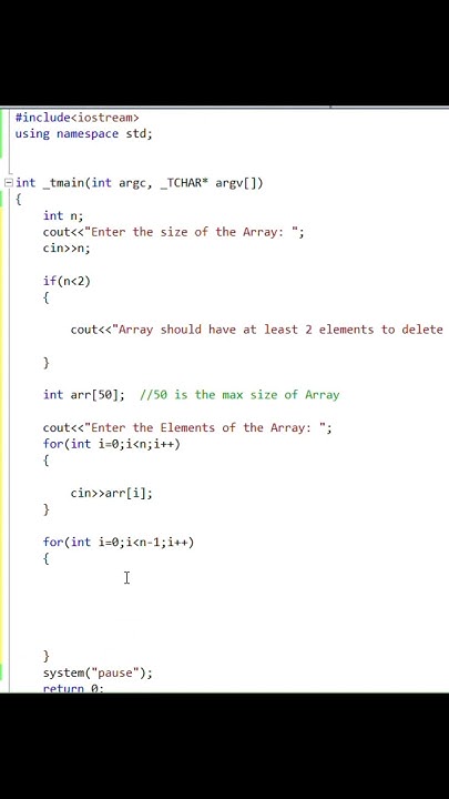 C Program To Delete 1st And Last Element Of Array Coding Cplus Education Cplusplus