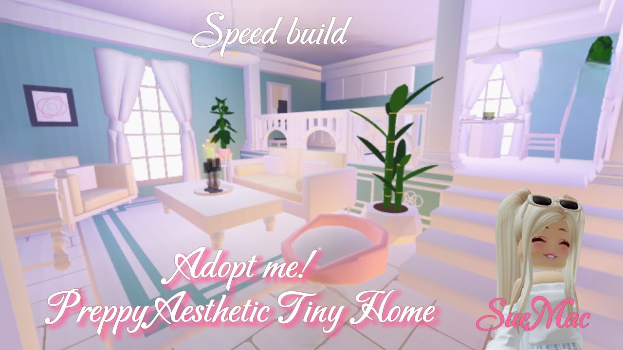 Preppy🎀 Aesthetic Tiny home - Adopt me! - speed build - YouTube