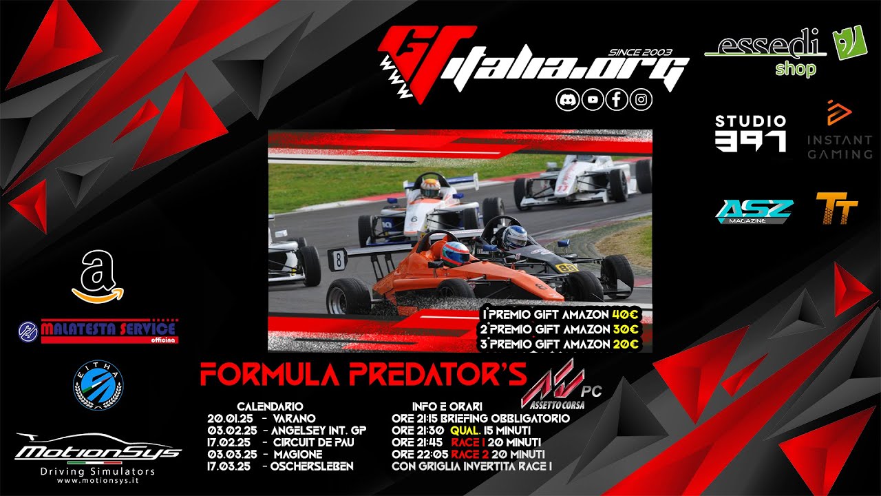 FORMULA PREDATOR'S 2025 Round 1: Varano de Melegari - 20 gennaio - YouTube