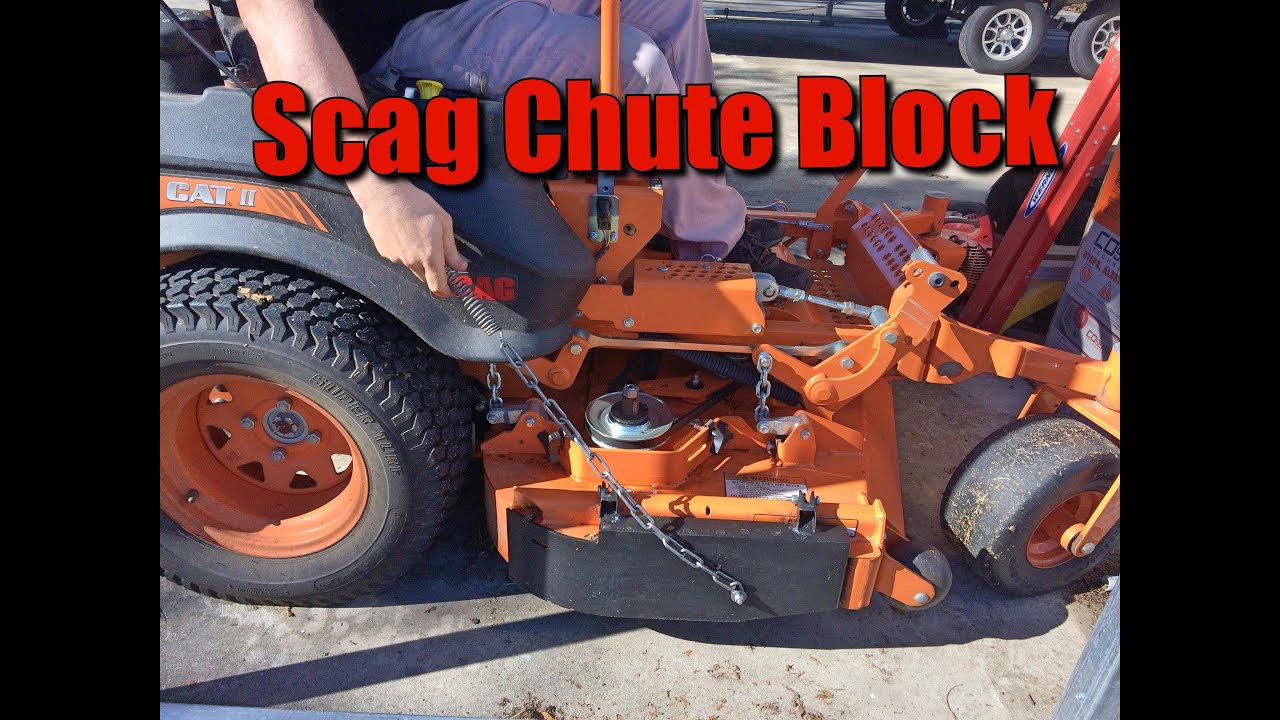 Scag Chute Block - YouTube