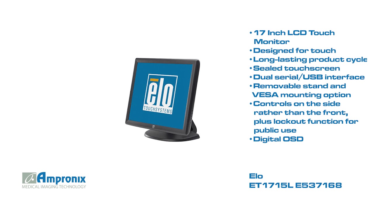 Elo ET1715L E537168 Display Monitor Screen Sales | Service | Repair ...