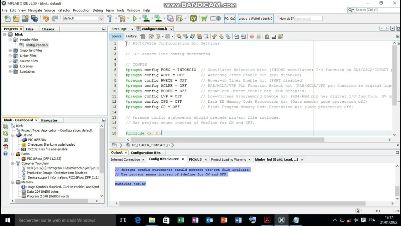 programmation du PIC16f628a avec MPLAB X - YouTube