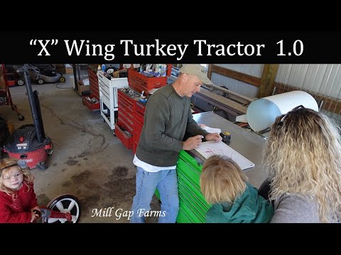 X Wing Turkey Tractor 1.0 - Designing a mobile turkey tractor - YouTube