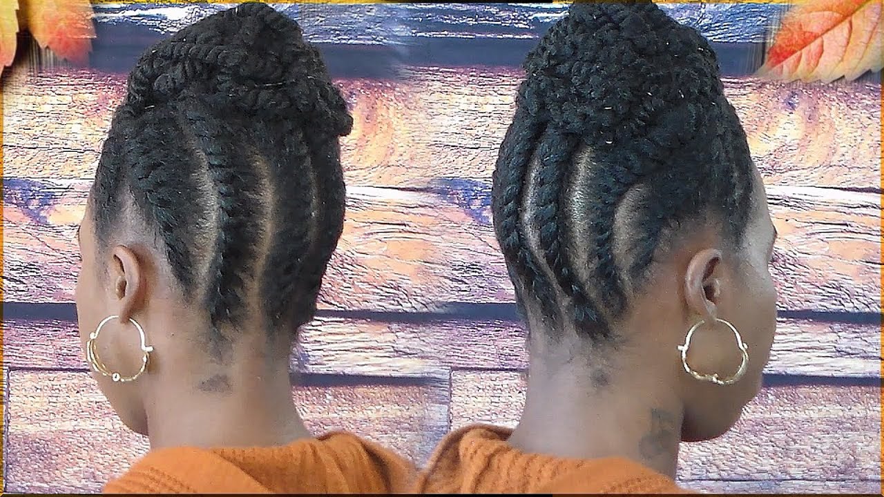 SPRING TWIST BUN on SHORT NATURAL HAIR/ - YouTube