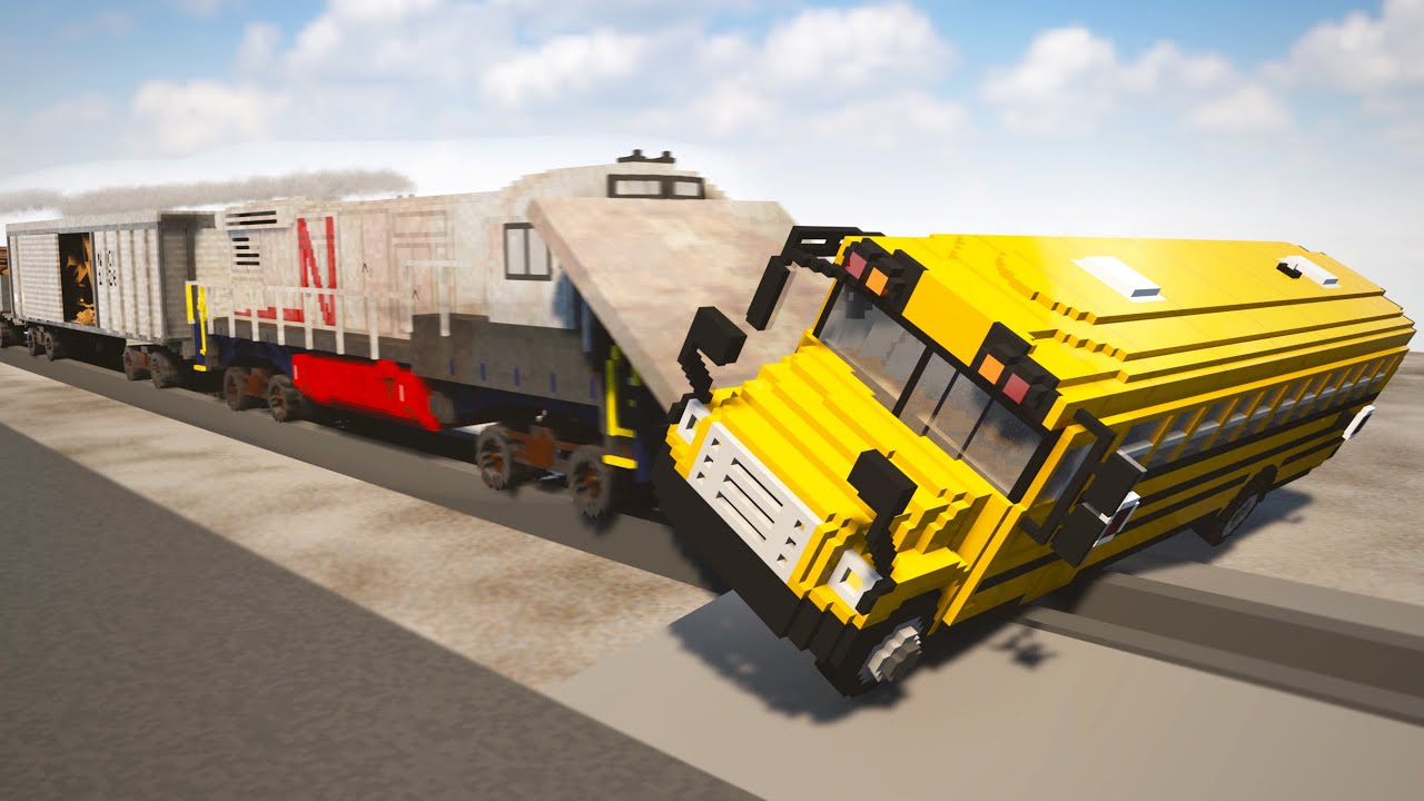 Cars Jump Trains With Ramps - Teardown - YouTube