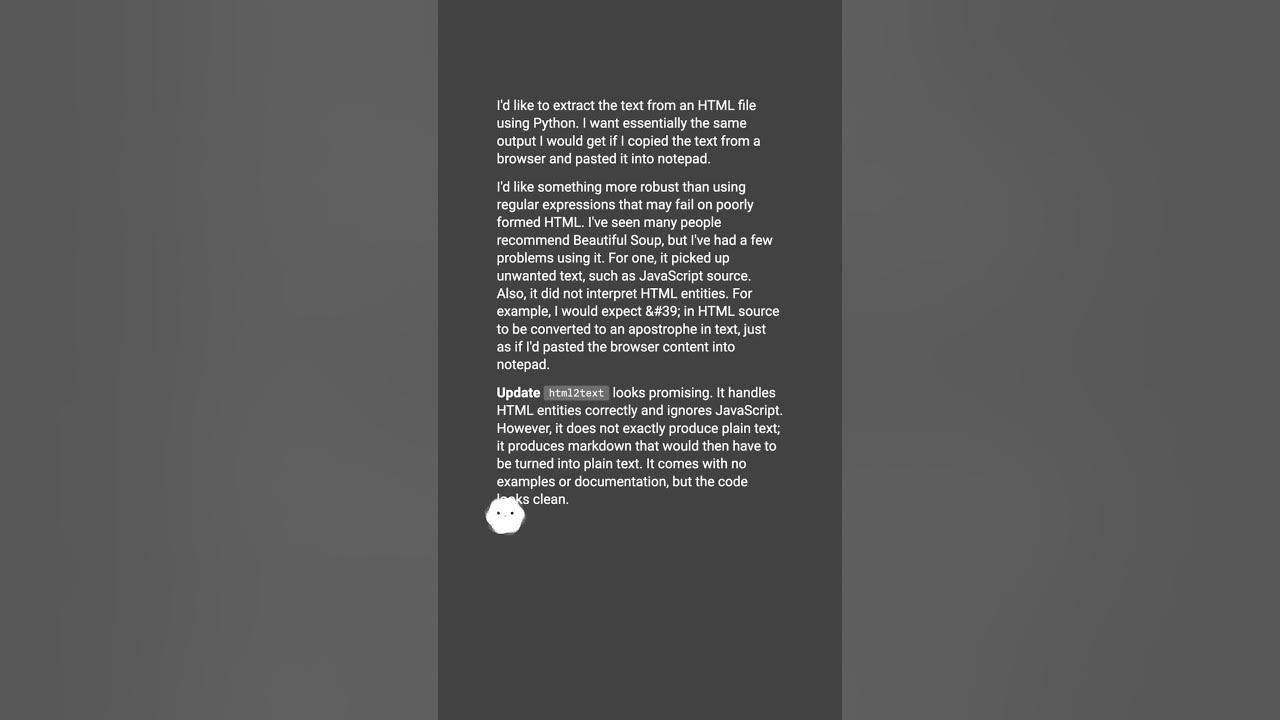 Extracting text from HTML file using Python #shorts - YouTube