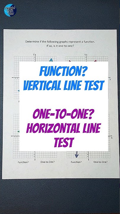 Using the Vertical & Horizontal Line Tests to Tell if a Graph is a One ...