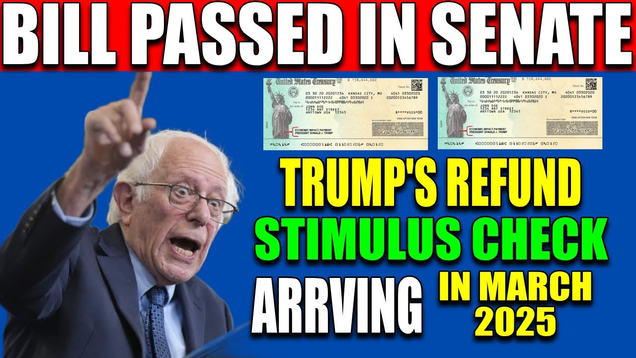Bernie sanders bill Passed in senate! Trump's Refund Stimulus Checks ...