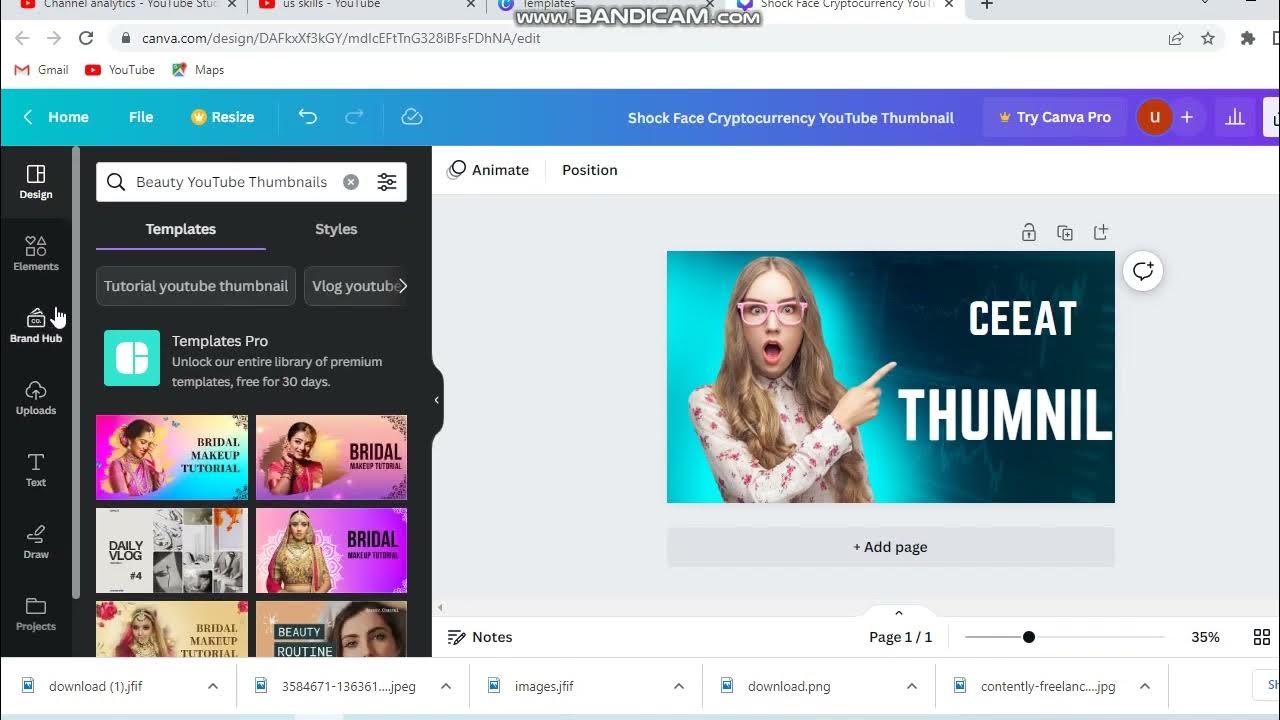 how to creat thumbnil in canva| canva | best app for youtube thumbnil ...