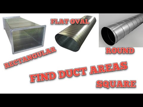 Find Duct Areas | Rectangular duct | Round Duct | Oval duct | Hvac - YouTube