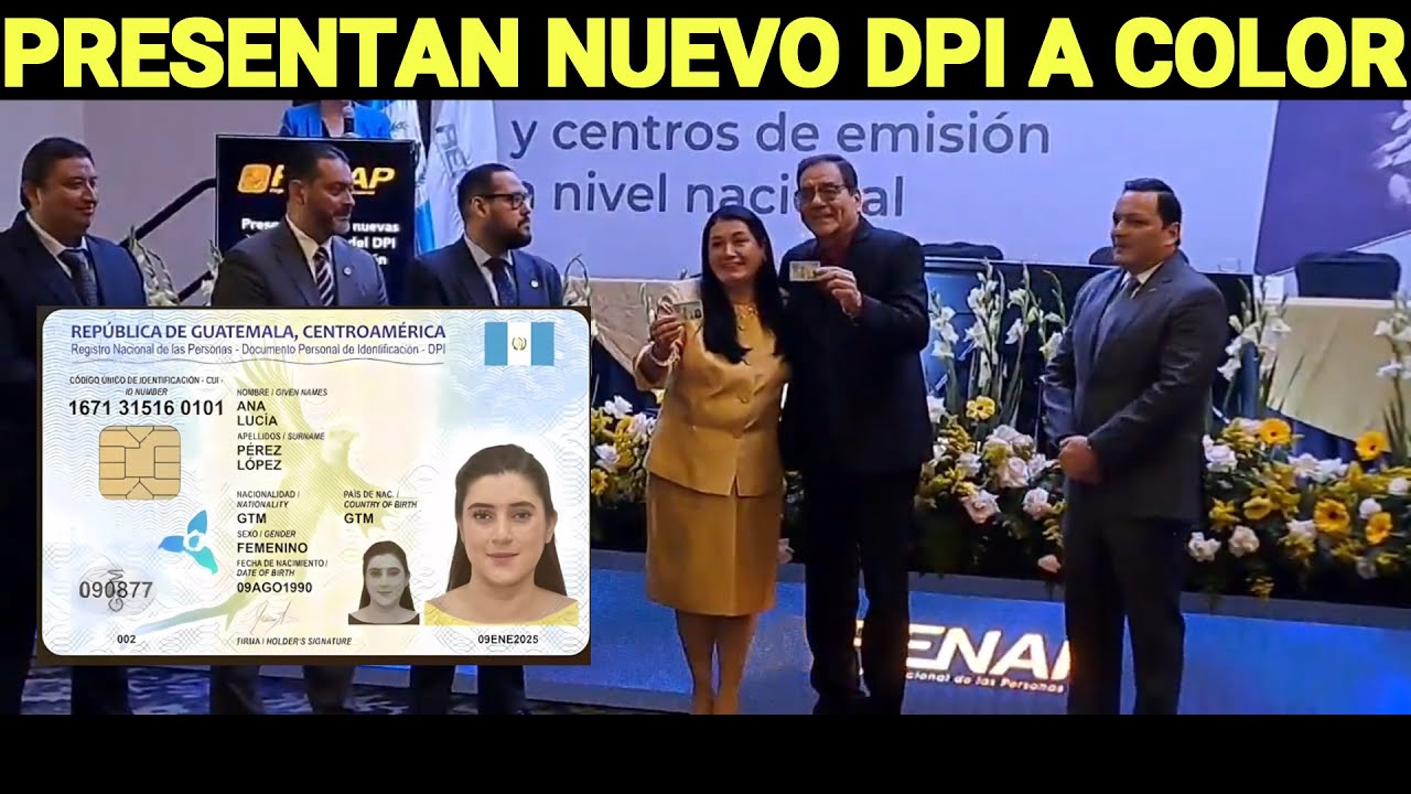PRESENTAN NUEVO DPI A COLOR EN GUATEMALA. - YouTube