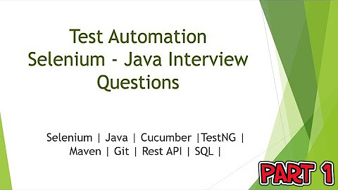 Selenium Java Interview Questions & Answers - YouTube
