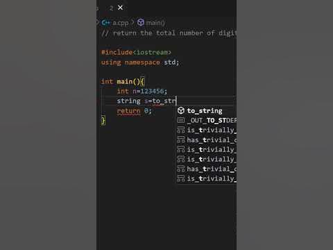 Calculating total number of digits without loops in C++ #coding #dsa ...