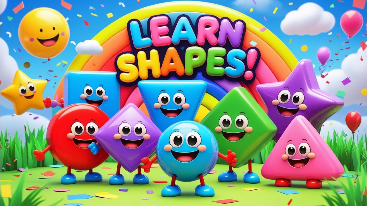 The Shapes Song | Fun Shapes Learning Song for Kids | @Cartoonkids_VR ...