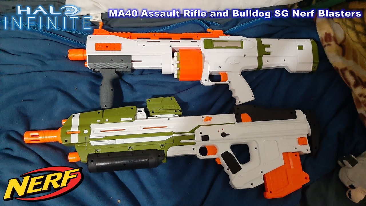 Halo Infinite - Bulldog SG & MA40 Assault Rifle Nerf Blaster - YouTube