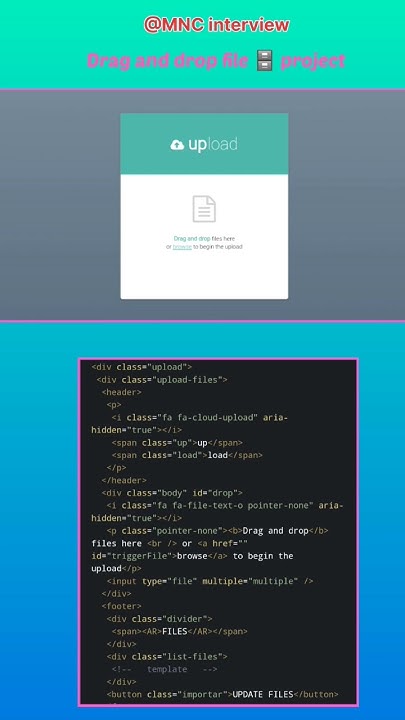 Drag And Drop File Project In Html Css Html Css Javascript Reactjs Webdeveloper Shorts